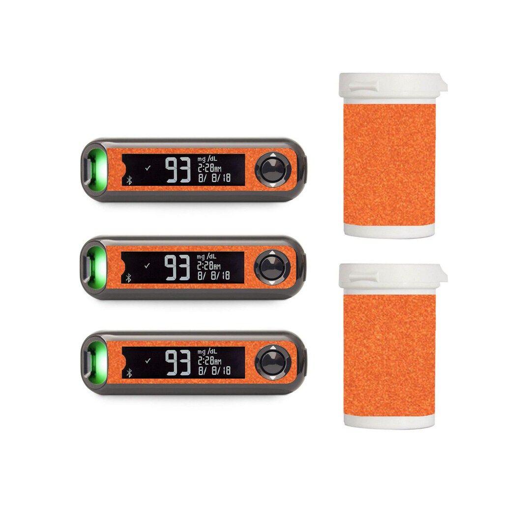 Orange Shimmer Vinyl Decal for Contour Next ONE Blood Glucose Meter ...
