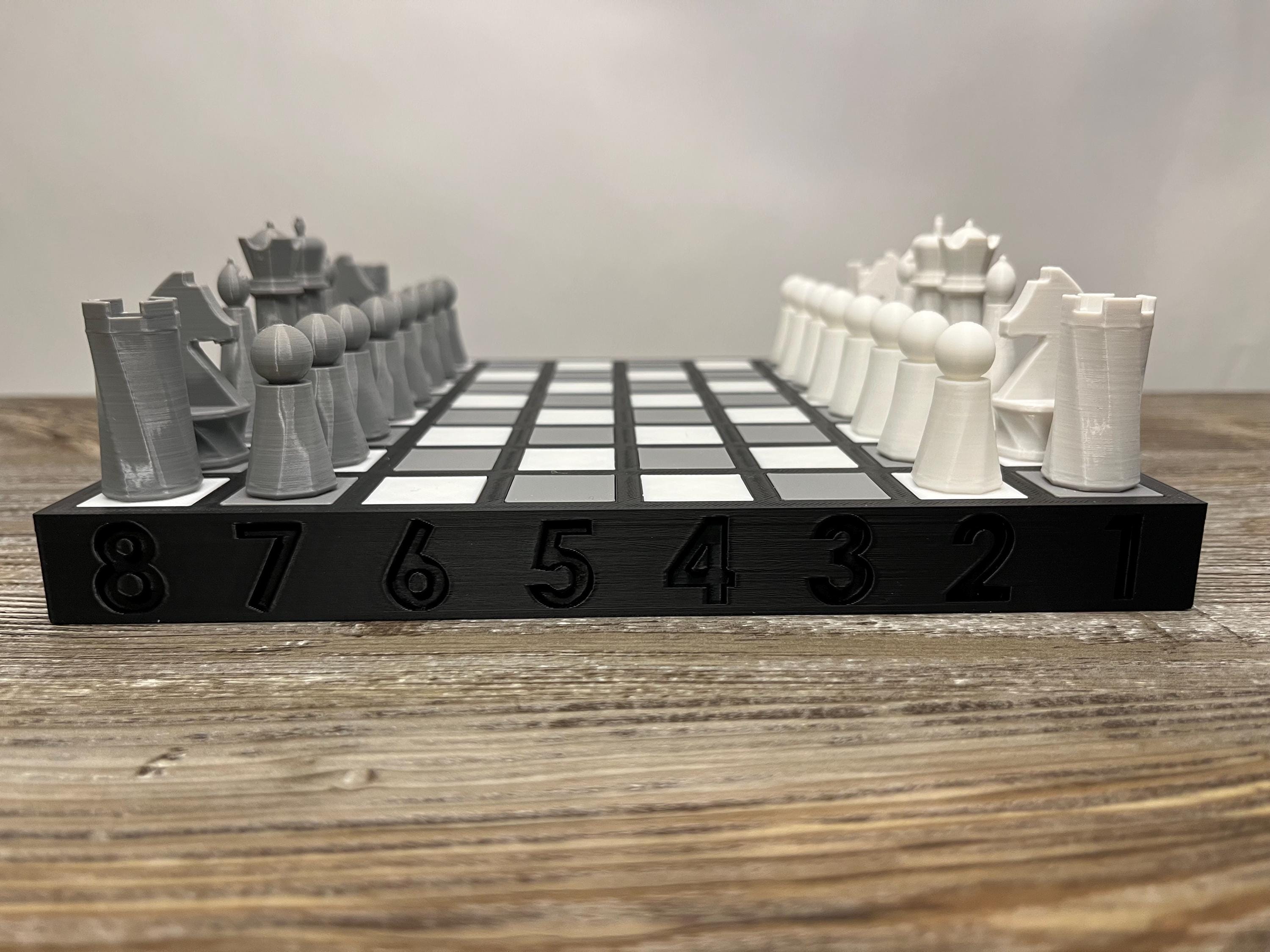 Custom Colors Chess Set, Checker Set, 3D Printed, Chess Gift, Desk ...