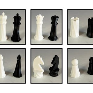 Pink Vs Green Chess Set, Checkers Set, 3D Printed, Chess Gift, Desk ...