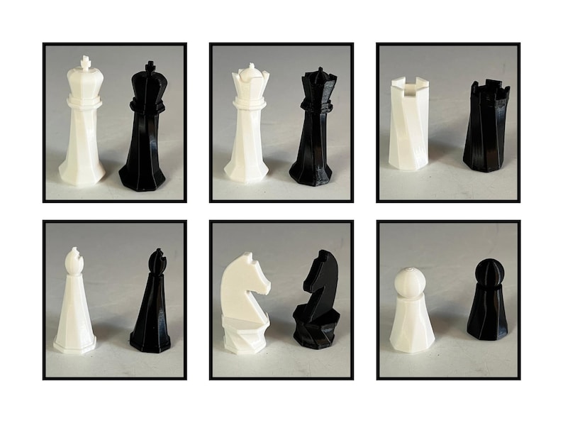 Pink Vs Green Chess Set, Checkers Set, 3D Printed, Chess Gift, Desk ...