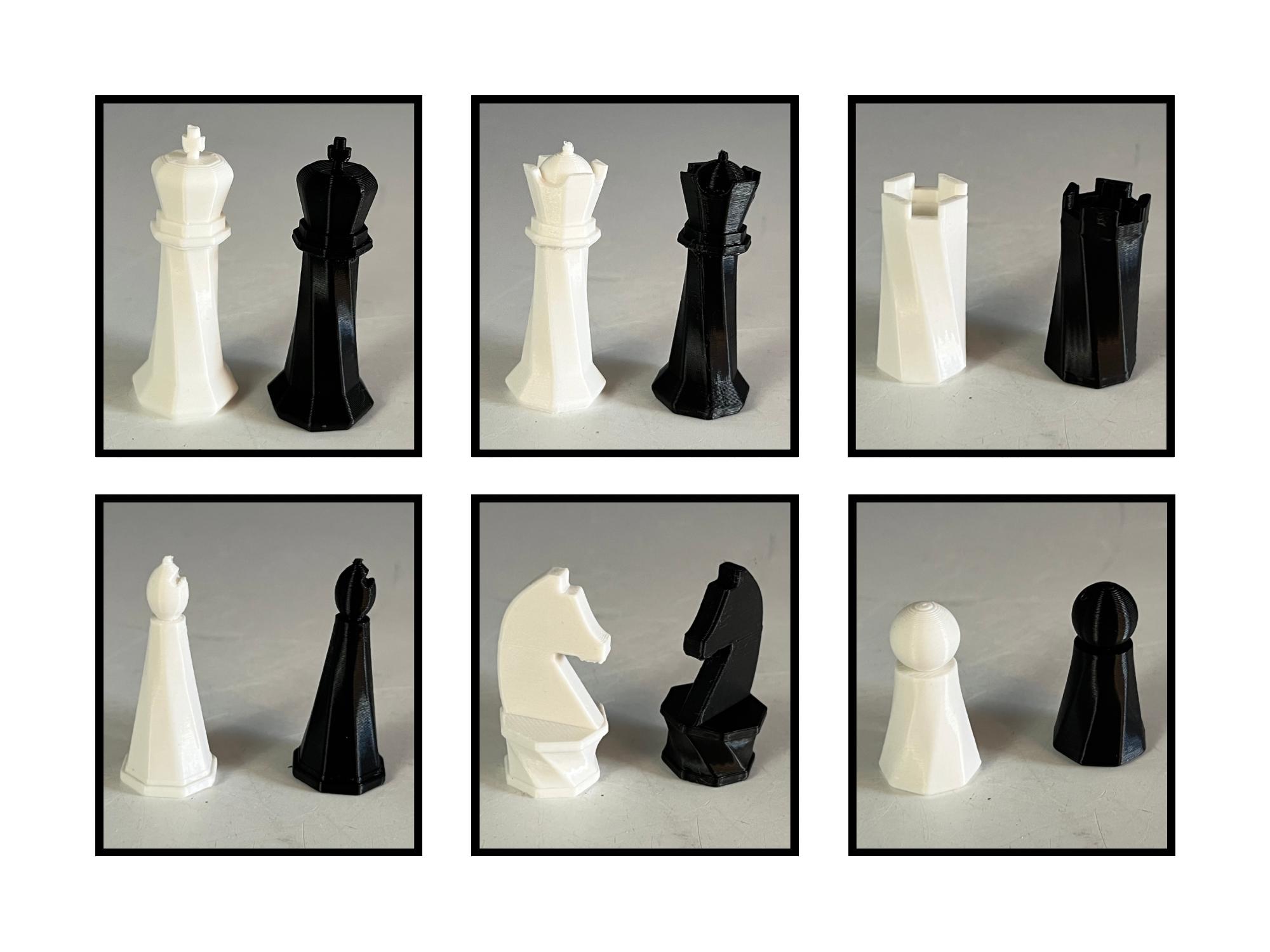 Custom Colors Chess Set, Checker Set, 3D Printed, Chess Gift, Desk ...