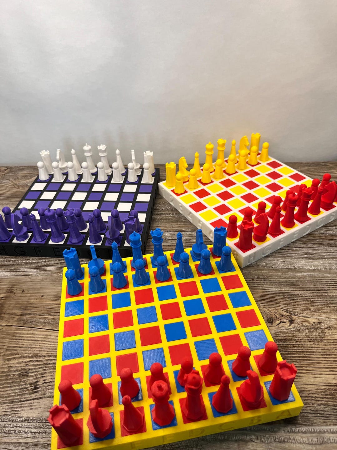 Custom Team Colors Chess Set, 3D Printed, Chess Gift, Desk Chess, Chess ...