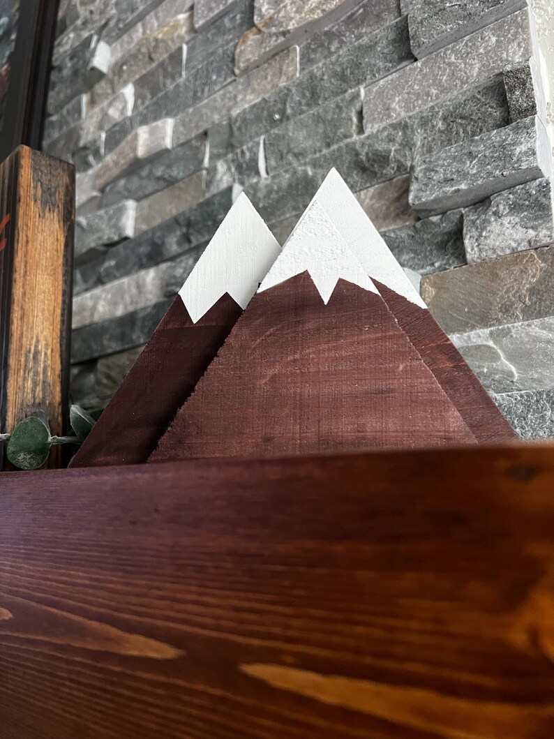Wooden Mountain Shelf Decor - Etsy