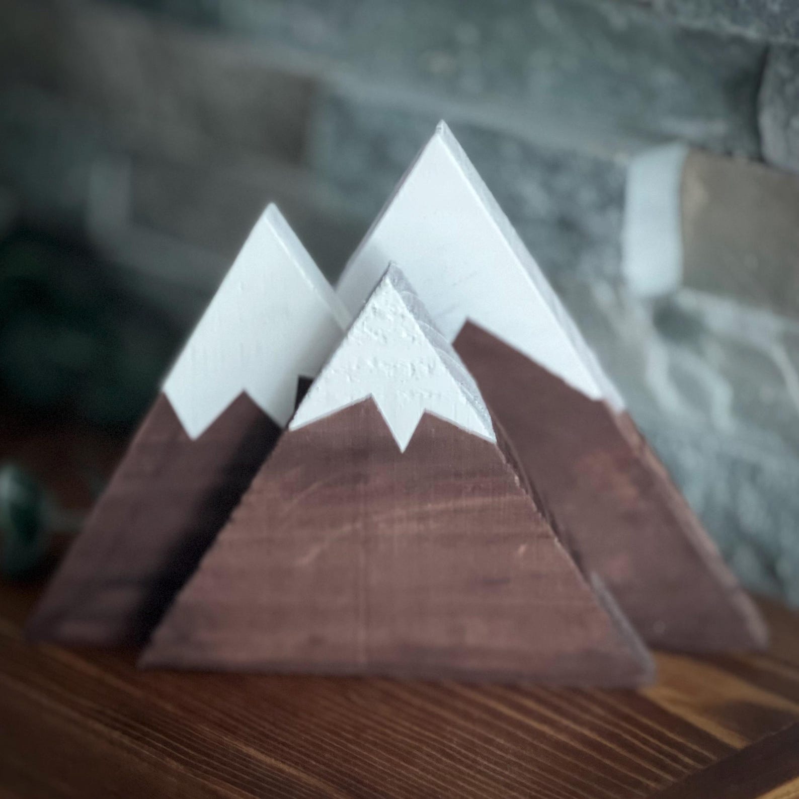 Wooden Mountain Shelf Decor - Etsy