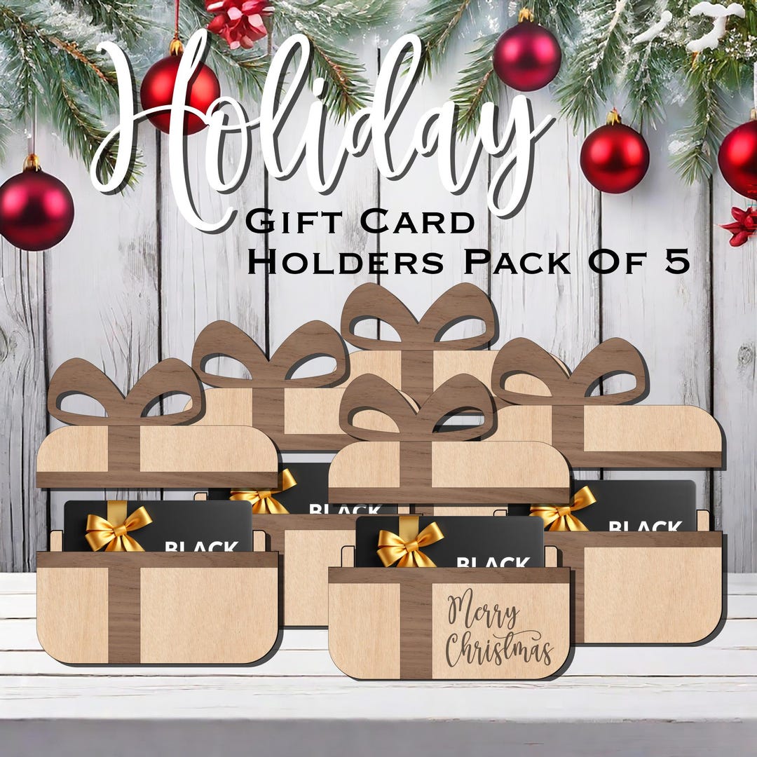Personalized Gift Card Holder Set for Holidays & Any Occasion Cute Gift ...