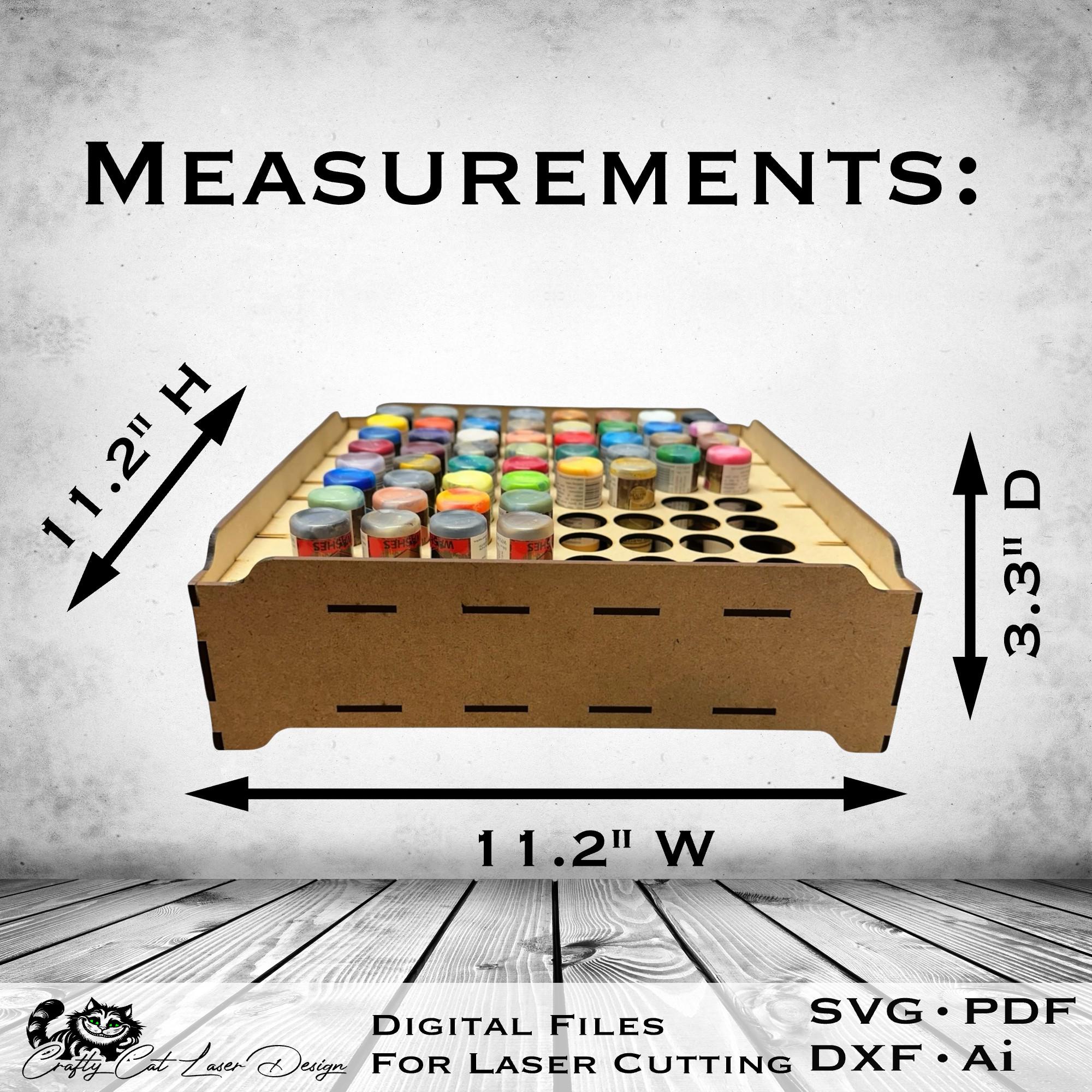 Paint Rack SVG, Laser Cut File for Glowforge, Dropper Bottle Organizer ...