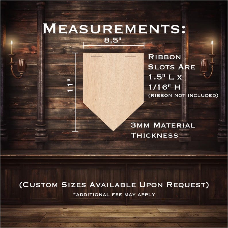 Laser Cut Banner – DIY Blank Pennant Set of 8 – 3 Shapes – Unfinished ...