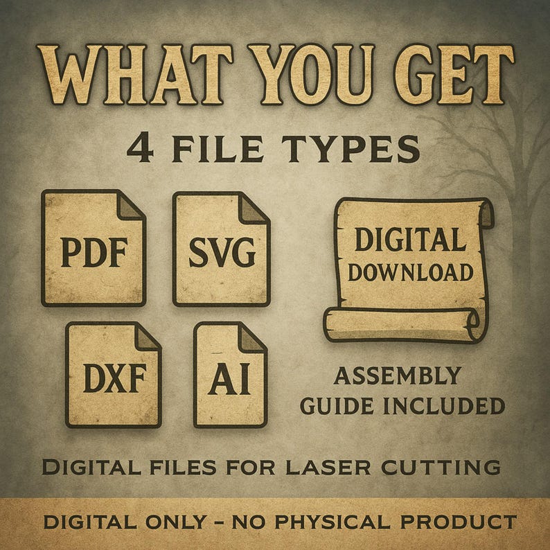 Haunted Trees & Street Lamps SVG Files – Laser Cut Halloween Village ...