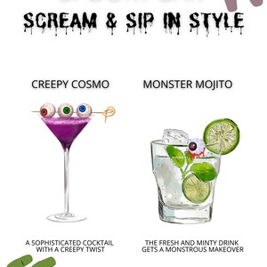 Spooky Sips Halloween Drink Menu Poster, Digital, Printable Halloween ...