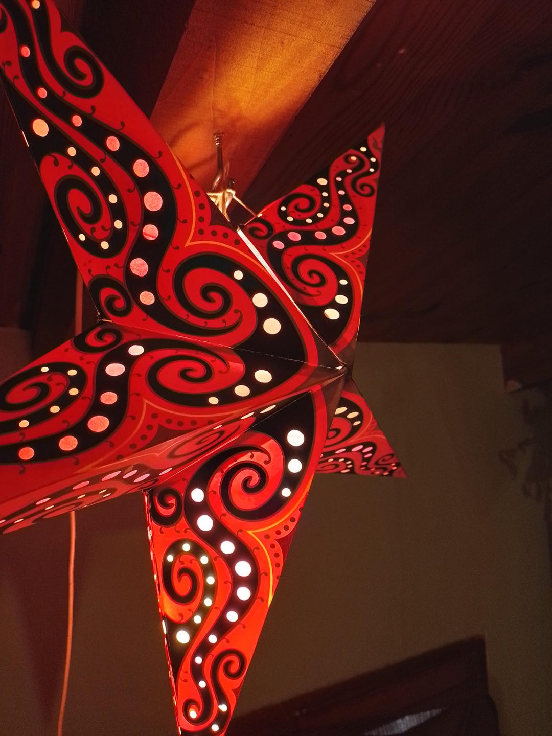 Star Lampshade, Light Fixture, Christmas, Interior Decoration in Paper ...