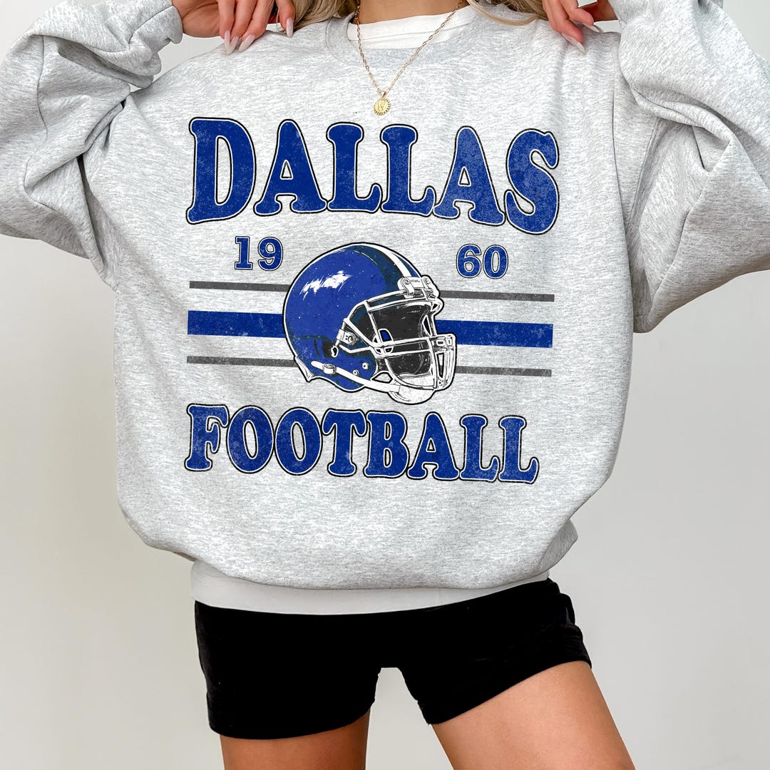 Dallas Football PNG Vintage Style Crewneck PNG T-shirt Design College ...