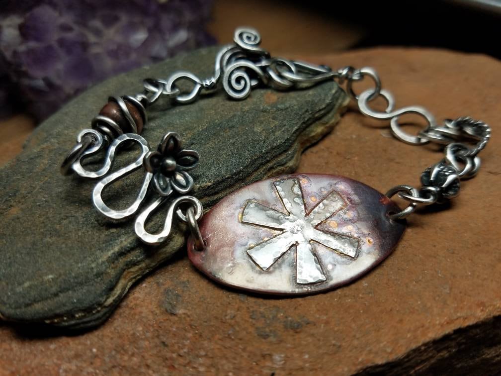 Sterling Silver Bohemian Swirl Medical ID or Personalized Medic Alert ...