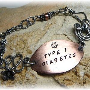 Sterling Silver Bohemian Swirl Medical ID or Personalized Medic Alert ...