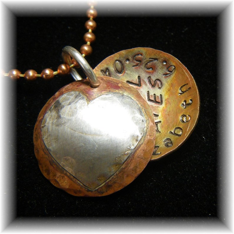 In My Heart Unique Personalized Locket Necklace Rustic - Etsy