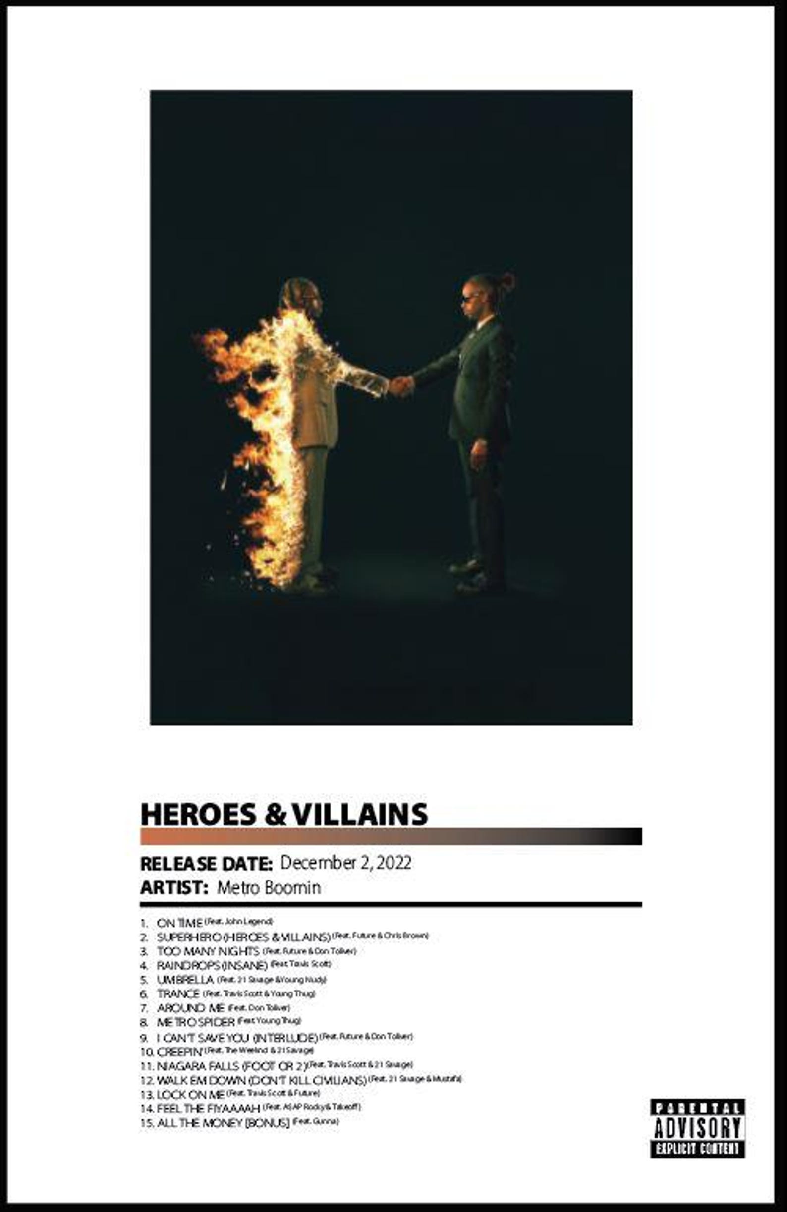 Heroes & Villains Poster Digital File 11x17 - Etsy