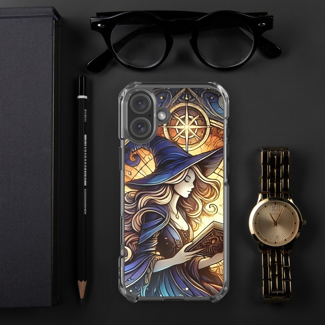 Halloween Witch Phone Case, Stained Glass Effect, Seasonal Fall Mosaic ...