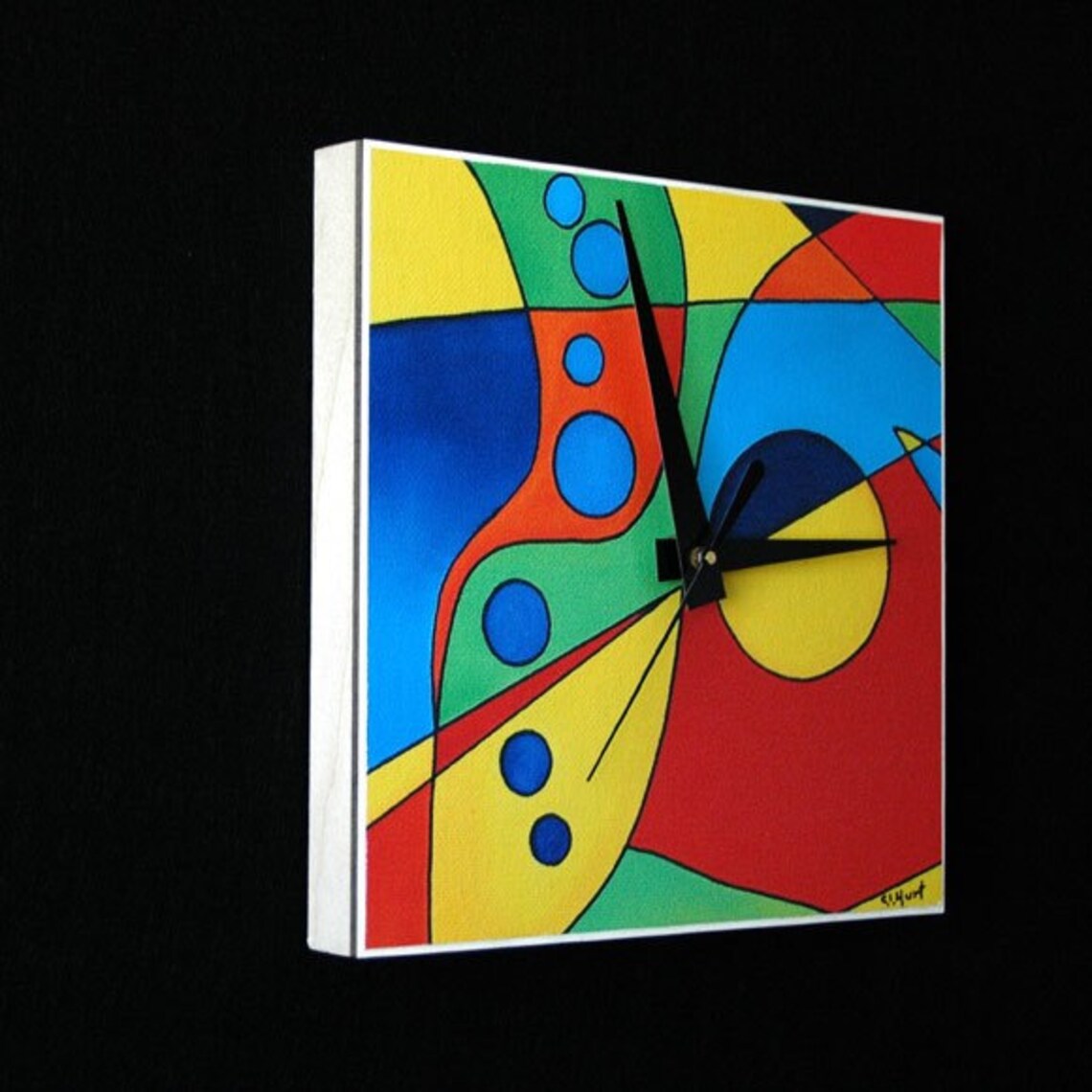 Vibrant, Primary Colors, Abstract Art, Wall Clock - Etsy