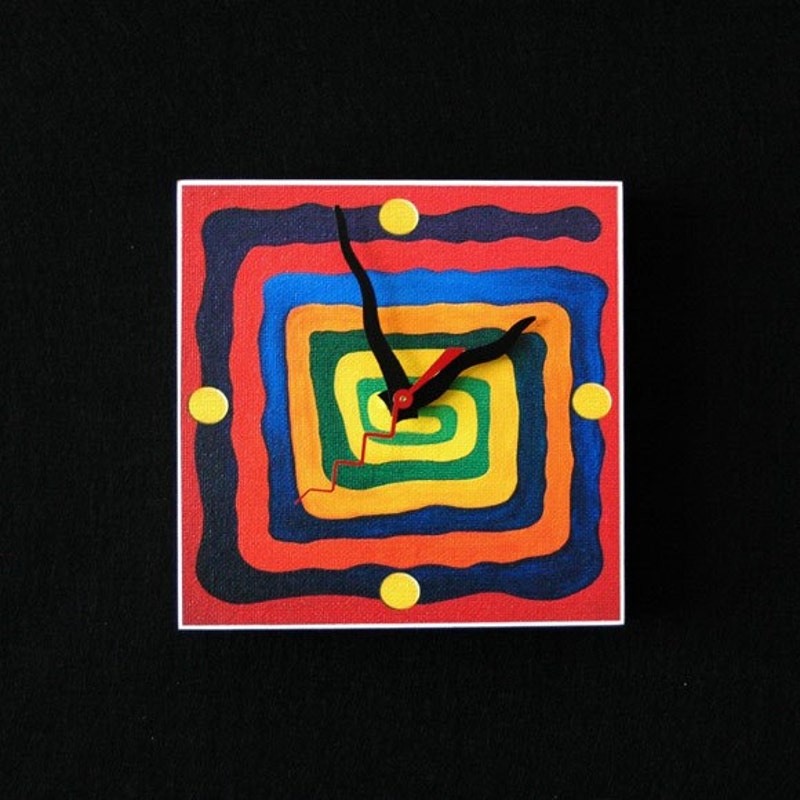 Abstract Clock Art - Etsy