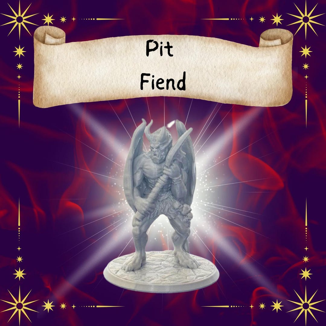 Pit Fiend Miniature | 3D Printed Dnd Demon | Unpainted Monster ...
