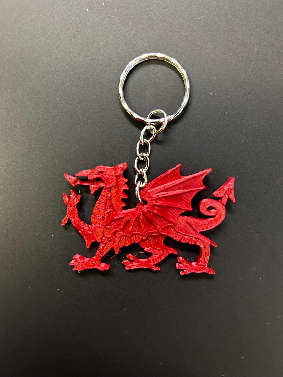 3D Printed Welsh Dragon Keychain - Etsy