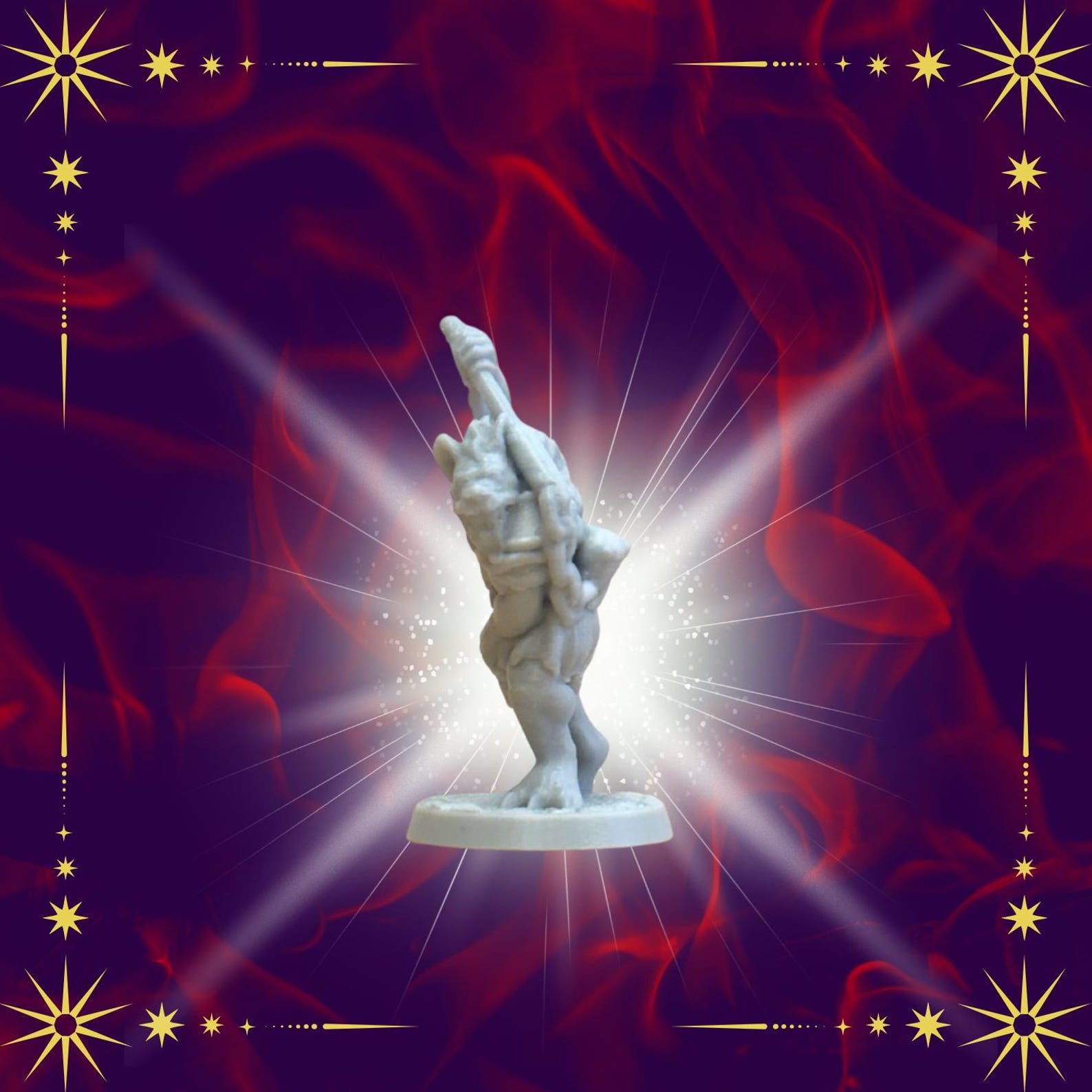 3D Printed Gnoll Morningstar Miniature | Unpainted Dnd RPG Figure - Etsy