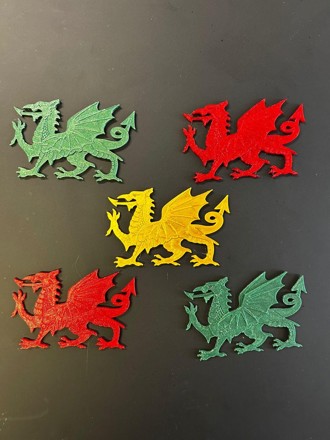 Small 3D Printed Decorative Welsh Dragons - Etsy