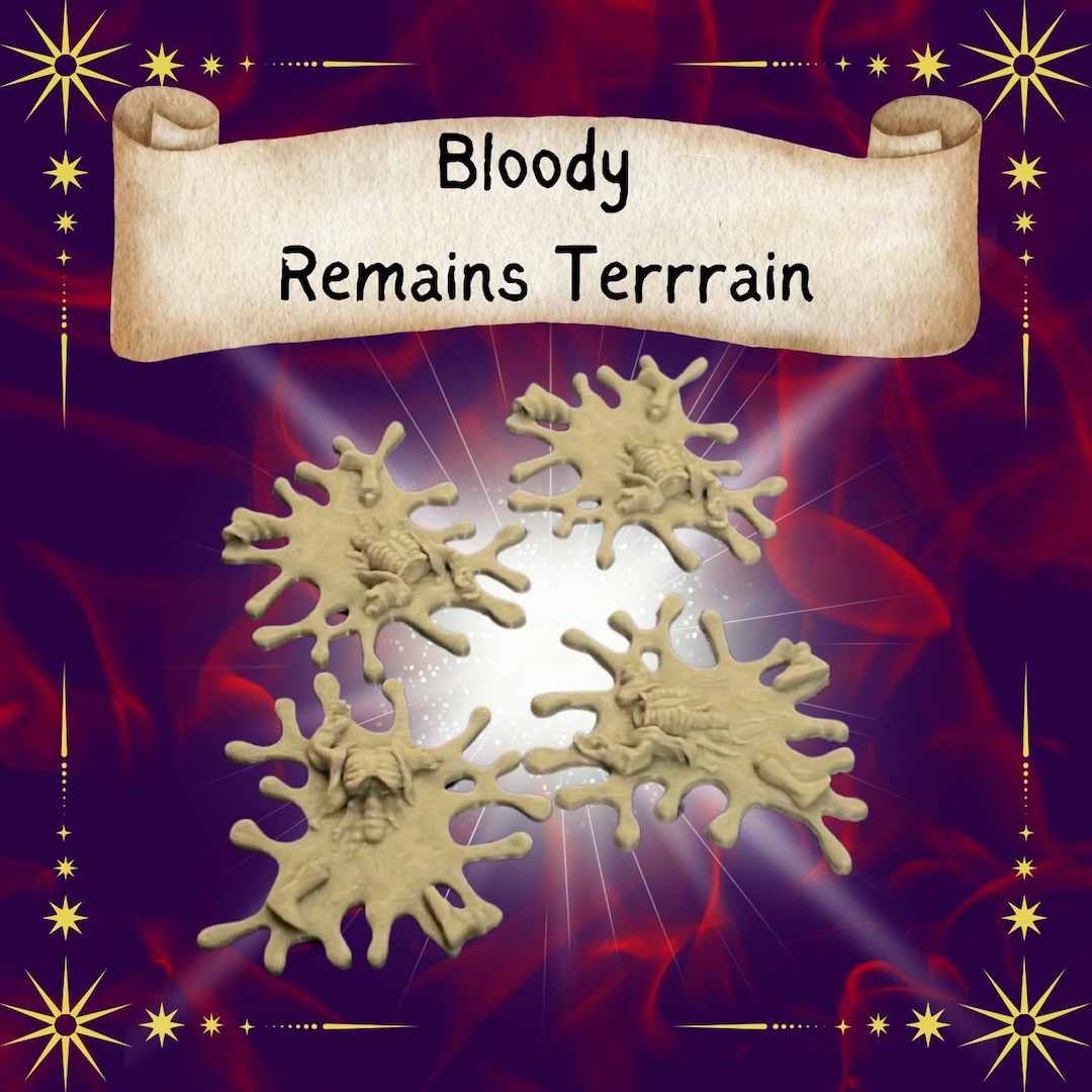 3D Printed Bloody Remains Terrain | Gore Scatter Pieces for Dnd ...