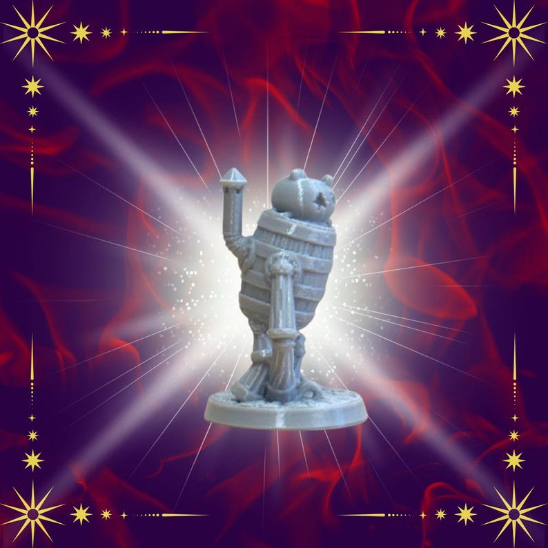 Wooden Golem Miniature: 3D Printed 28mm Dnd Mini Figure | by Briteminis ...