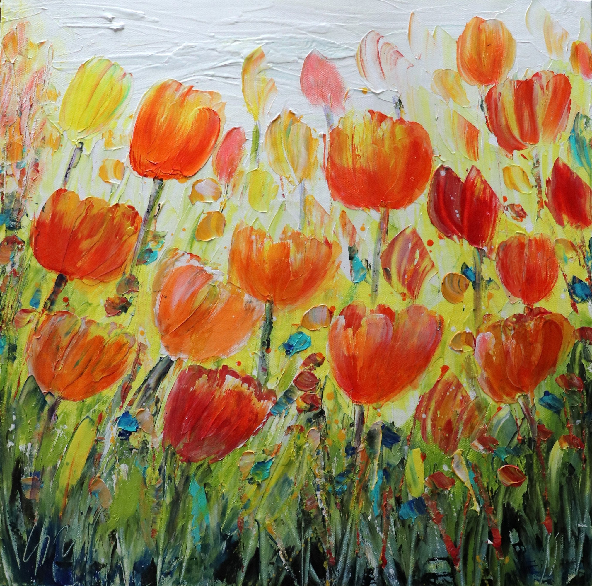 Tulips Acrylic Painting