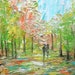 SPRING in Vienna ROMANCE Original Oil Painting Impasto Modern Canvas - Etsy