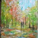 SPRING in Vienna ROMANCE Original Oil Painting Impasto Modern Canvas - Etsy