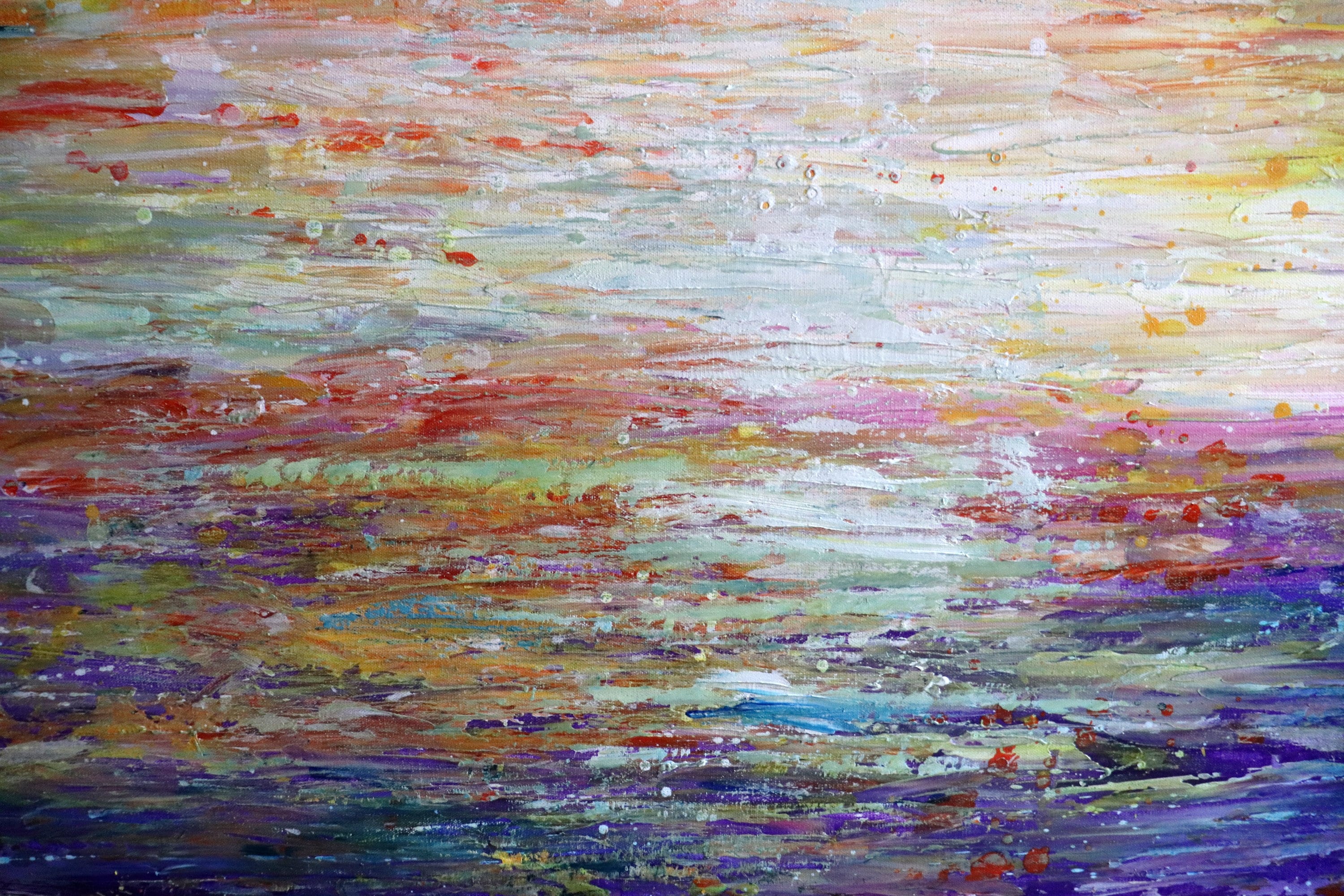 SUNRISE Over the Water Abstract XXL Large Canvas Original | Etsy