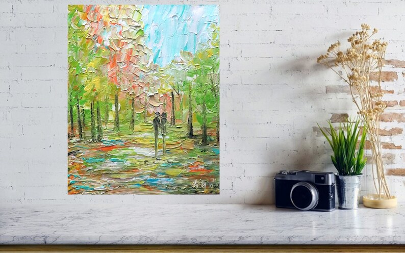SPRING in Vienna ROMANCE Original Oil Painting Impasto Modern - Etsy