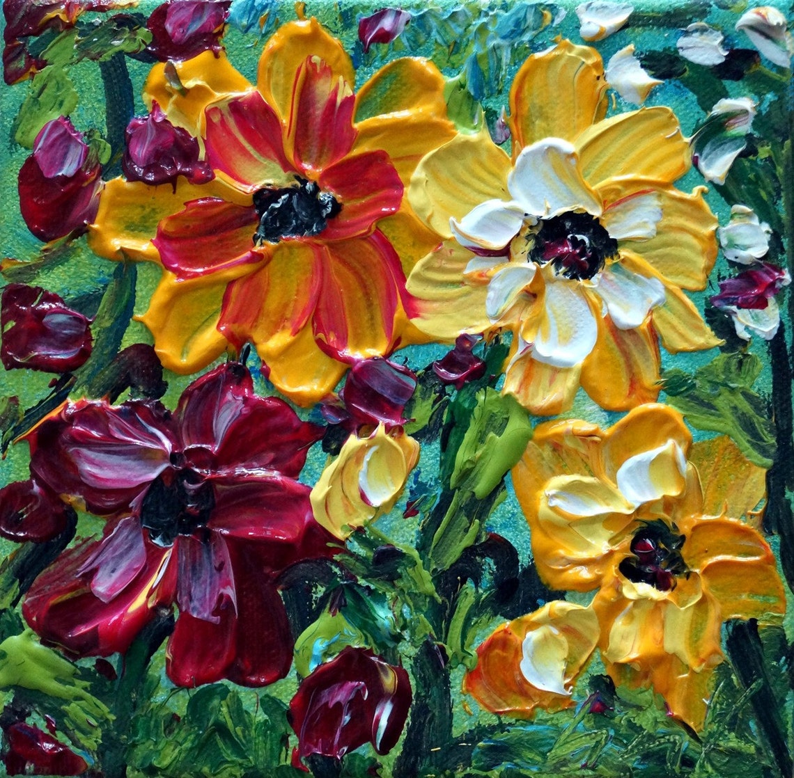 Oil Painting, Original Art, SPRING Flowers, Colorful Artwork - Etsy