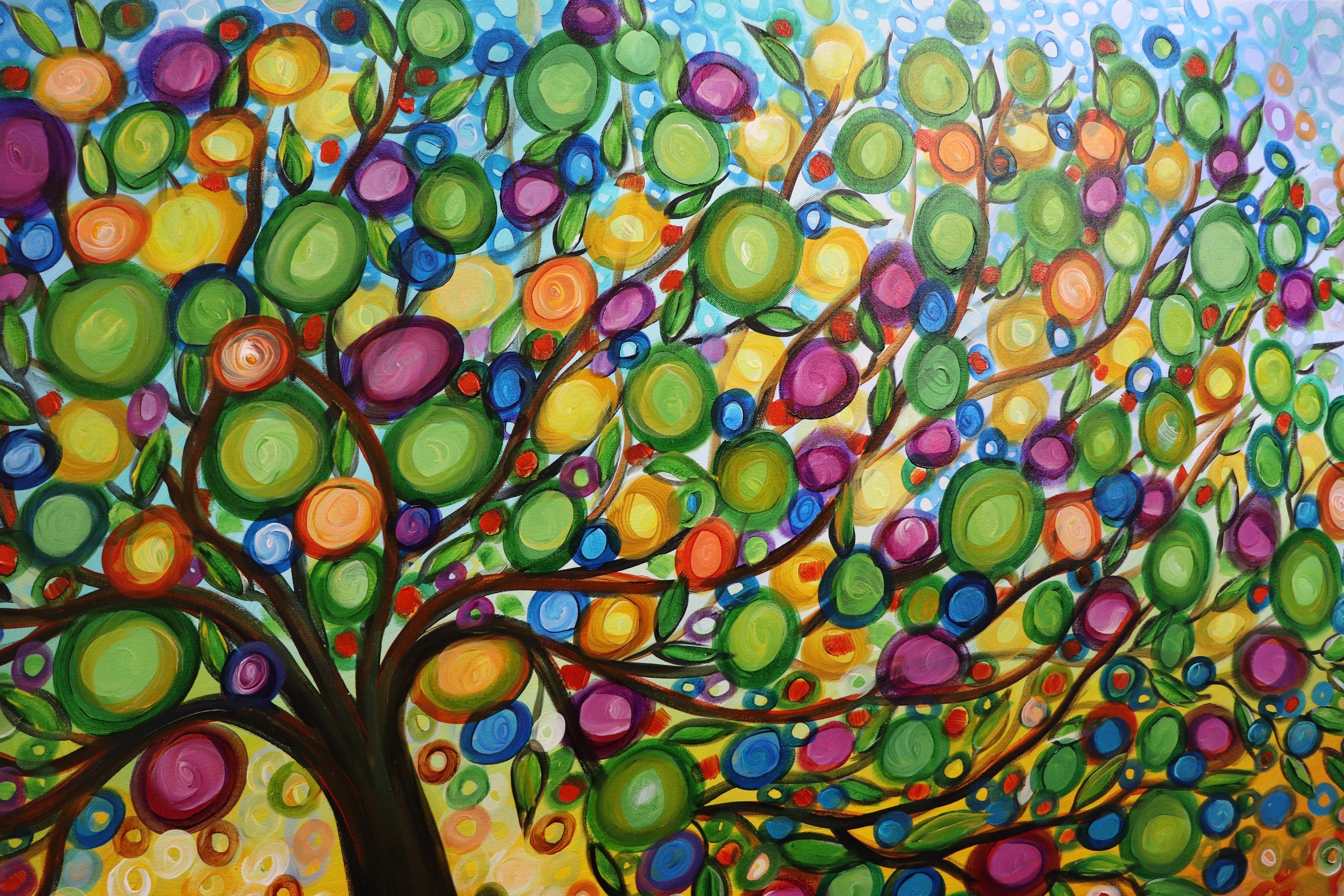 XXL OLIVE TREE of Life 72x36 Extra Large Original Painting Modern Style ...