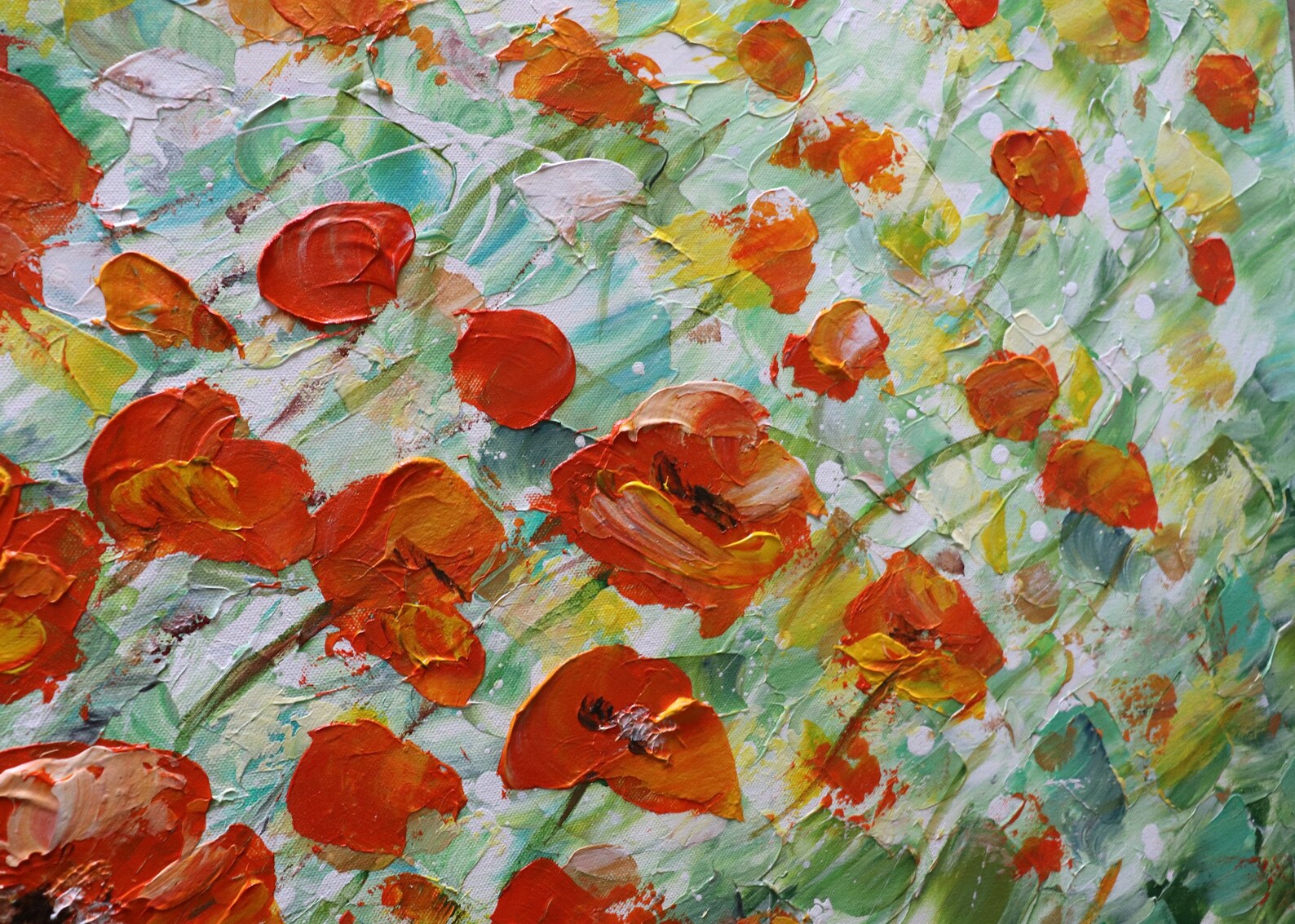 Orange Tulips Spring in Netherlands Impasto Oil FLOWERS - Etsy