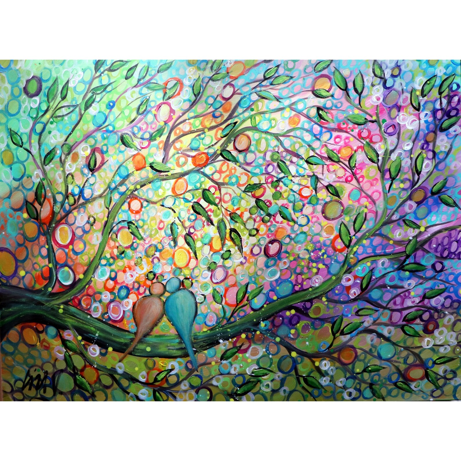 Loving Life Together – Happy Couple Landscape Original Painting - Etsy