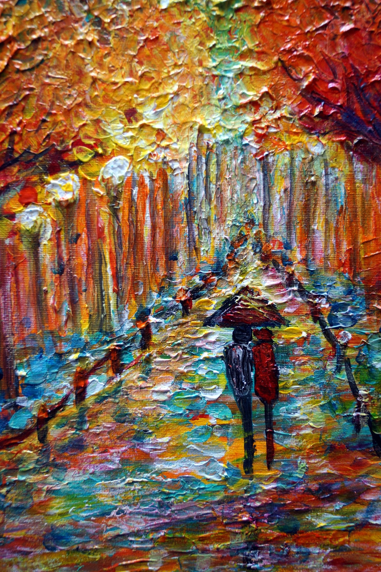 Vienna Colorful Park Fall Romance Impasto Oil Impressionism Painting ...