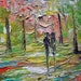 SPRING in Vienna ROMANCE Original Oil Painting Impasto Modern Canvas - Etsy