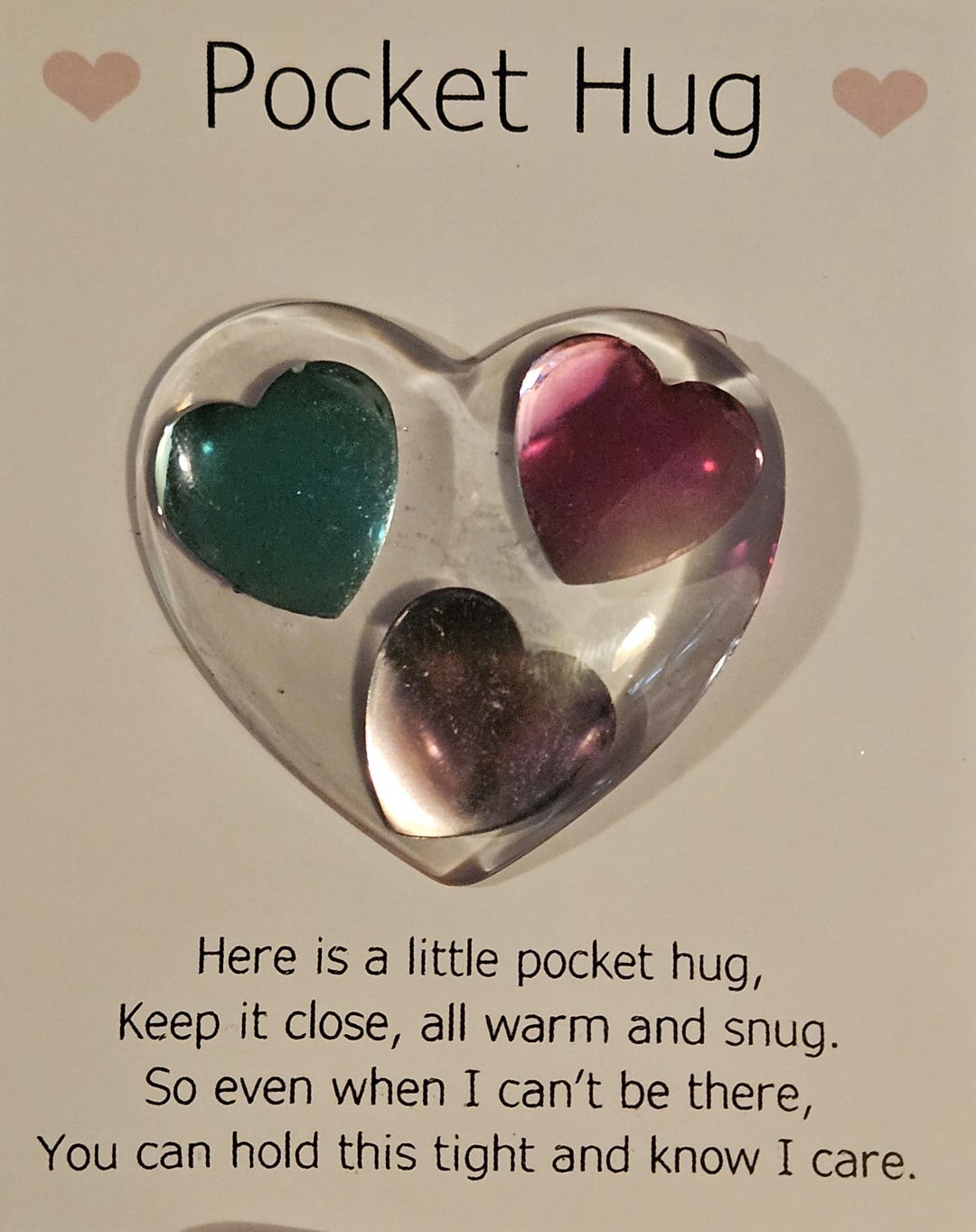 Resin Pocket Hug With Hearts - Etsy