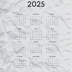 Transparent SVG & PNG 2025 Calendar, Png/svg Monthly Calendar, 2025 ...