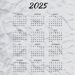 Transparent SVG & PNG 2025 Calendar, Png/svg Monthly Calendar, 2025 ...