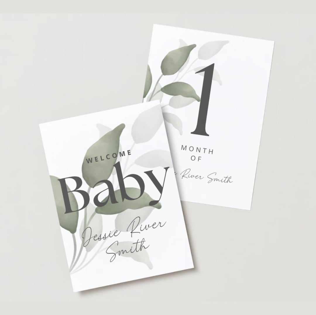 Editable Baby Month Milestone Template - Etsy