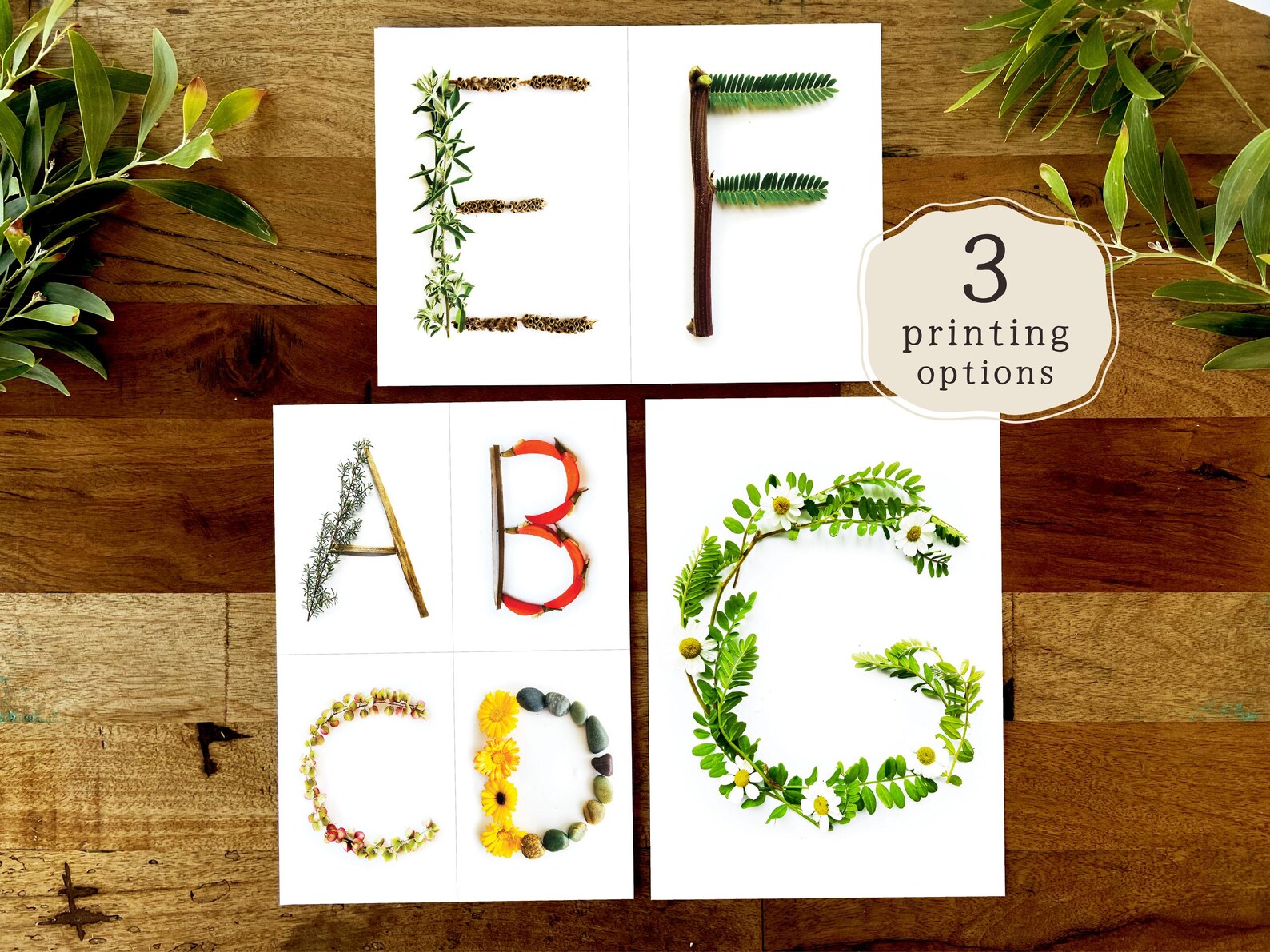 Nature Alphabet Cards | A to Z Loose Parts Play | Reggio Emilia ...