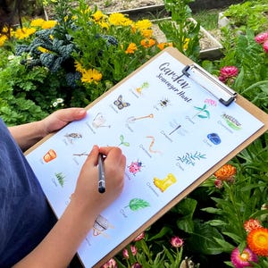 Garden Scavenger Hunt, Printable Nature Activity for Kids, Outdoor ...