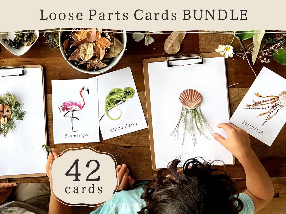 BUNDLE Nature Loose Parts Play Provocation Cards | Natural Materials ...