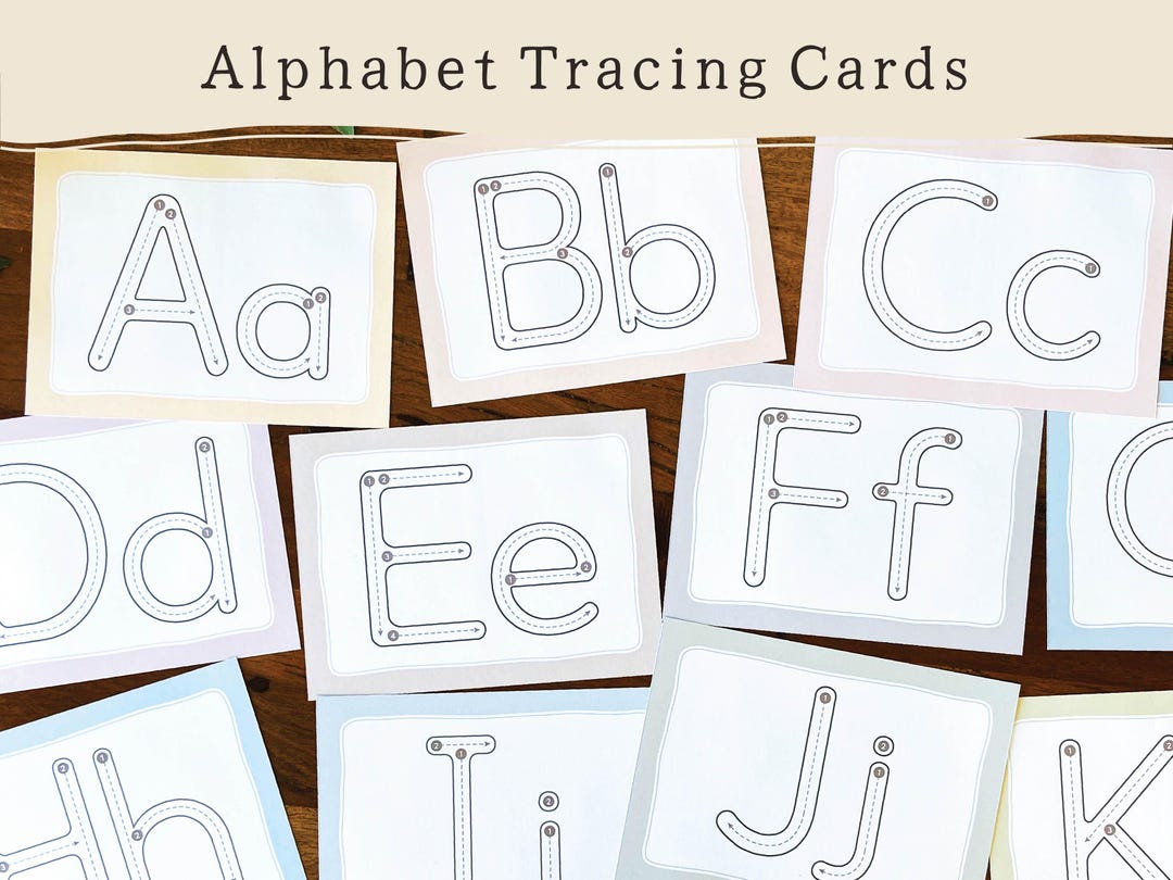 Alphabet Tracing Cards A to Z | Letter Formation Cards | Preschool ...
