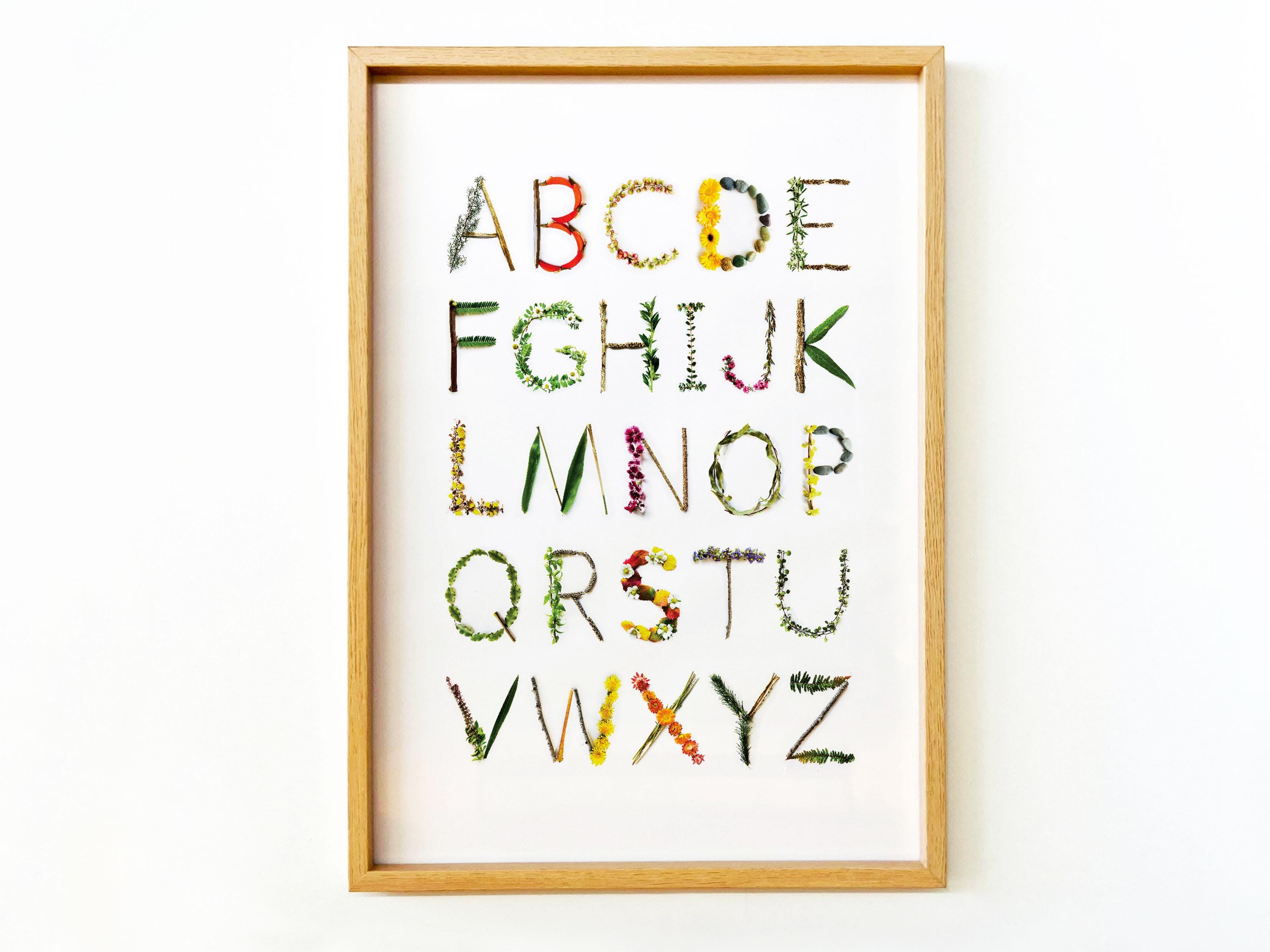 Nature Alphabet Educational Poster | Nursery Kids Room Decor, Reggio ...