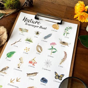 Nature Scavenger Hunt, Printable Nature Activity for Kids, Outdoor ...