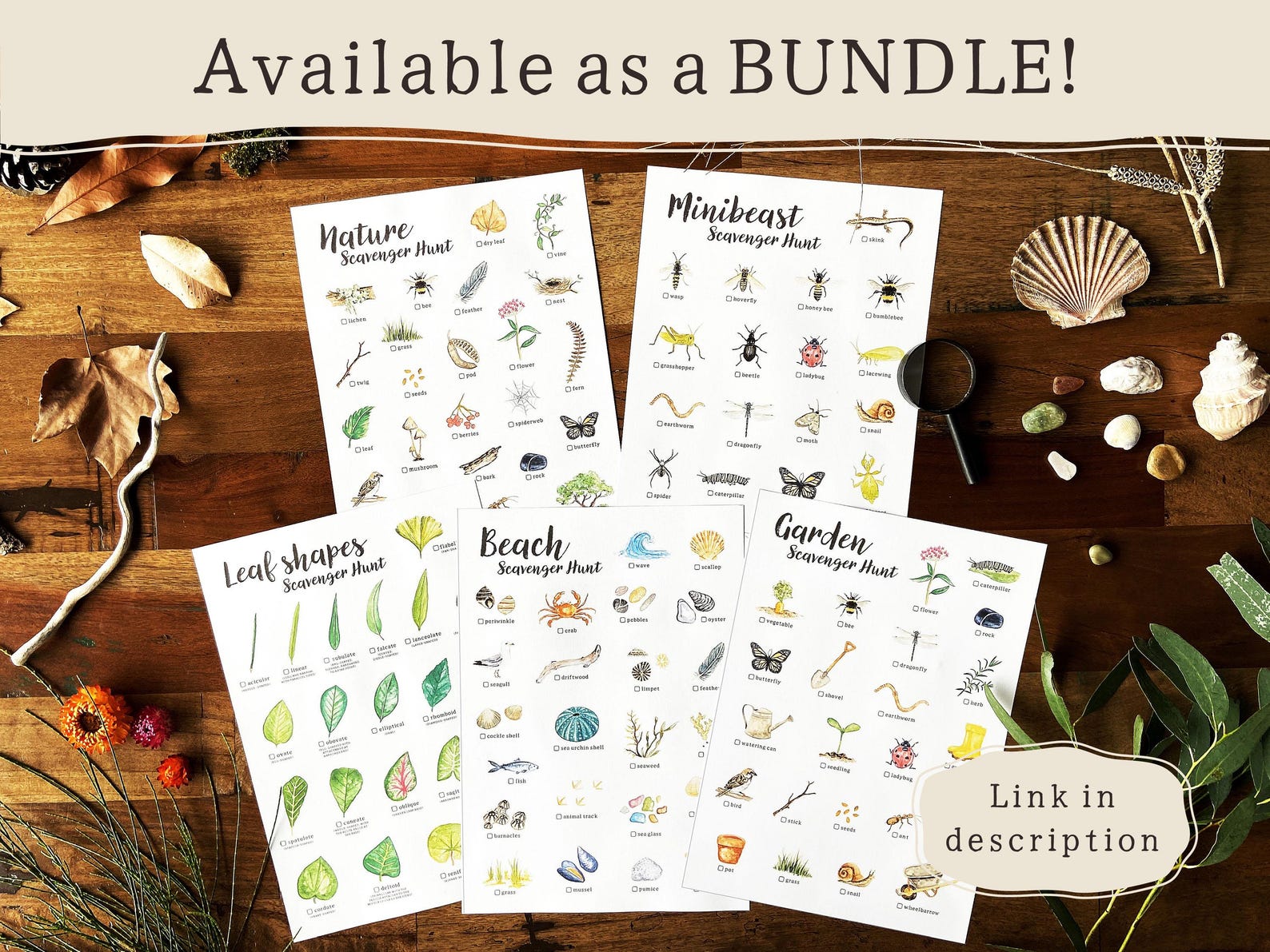Garden Scavenger Hunt, Printable Nature Activity for Kids, Outdoor ...